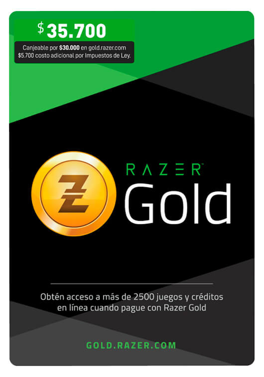 Tarjeta Razer GOLD 35.700 - Dprimero